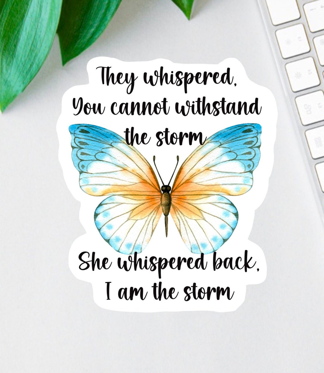 I Am the Storm Stickers | Warrior Quote | Womens Rights | Butterfly ...
