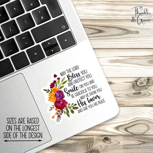 May the Lord Bless You Sticker, Affirmation Stickers Laptop, Best ...