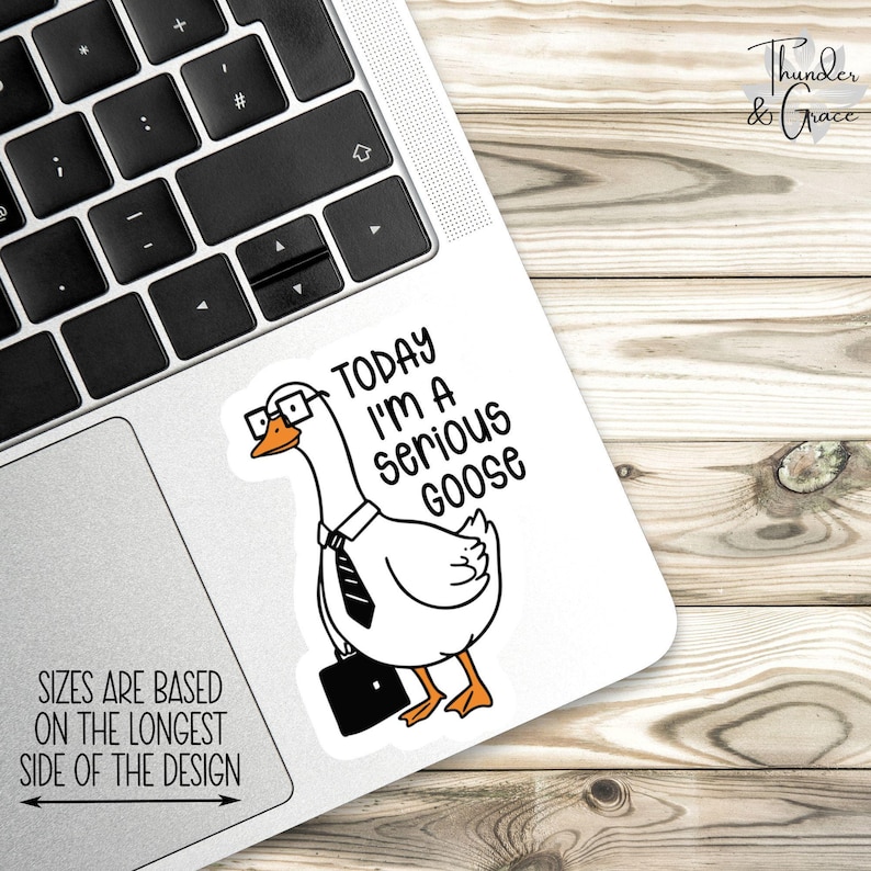 Today I'm A Serious Goose Sticker, Silly Goose Sticker, Sarcastic ...