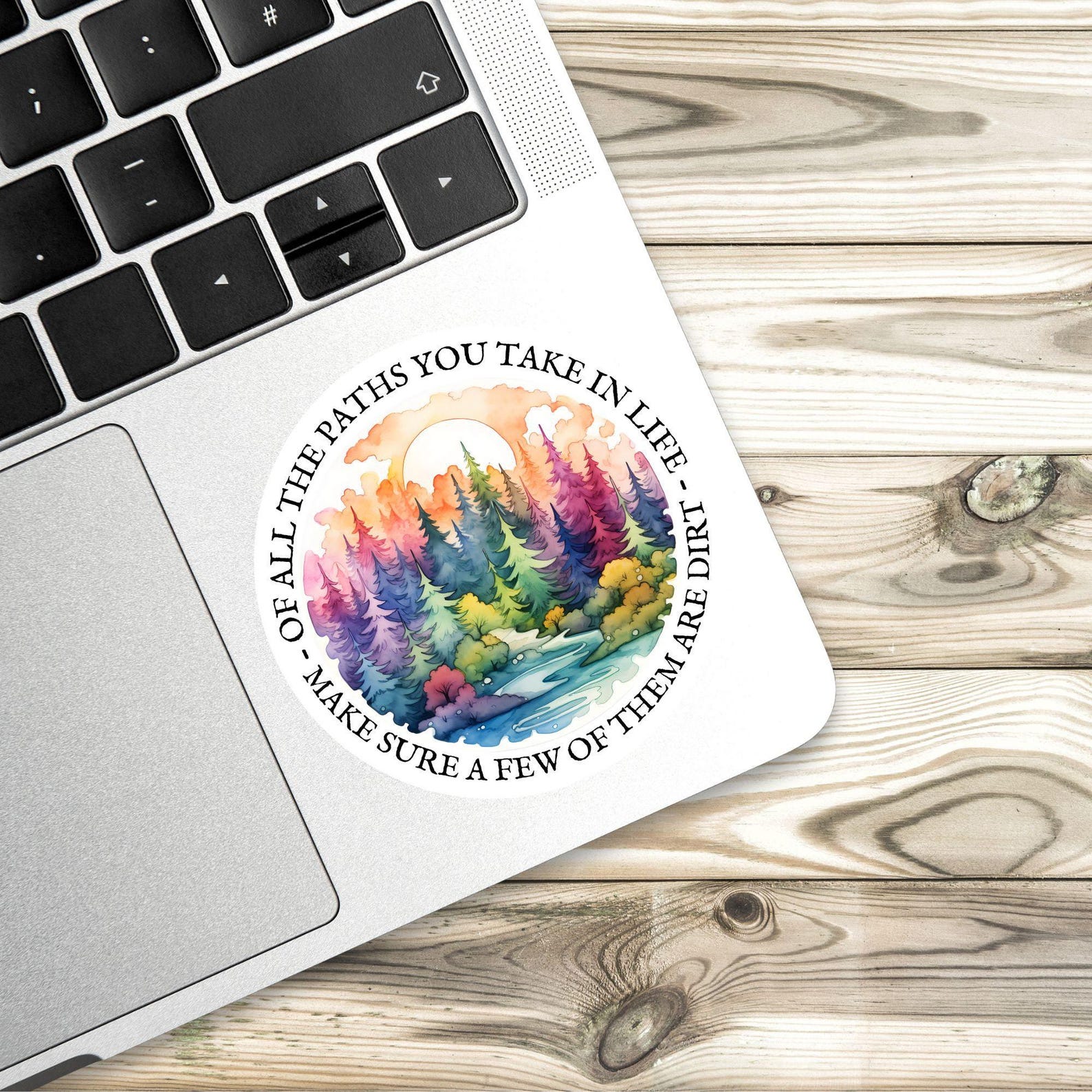 Of All the Paths You Take in Life Sticker, Boho Hiking Decal ...