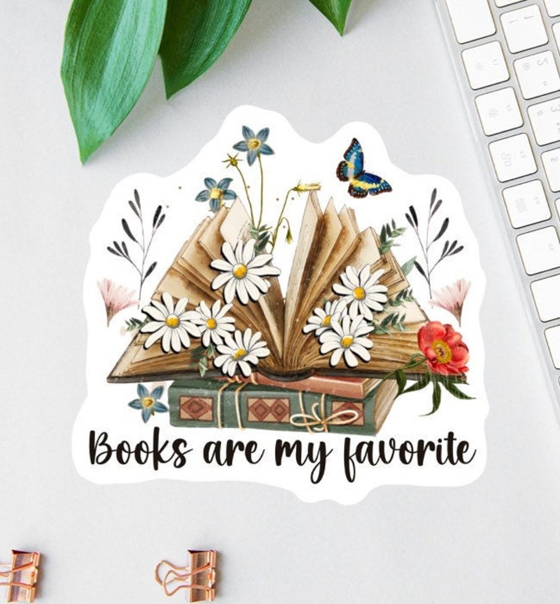 Books Are My Favorite Sticker Literary Sticker Book Lover - Etsy