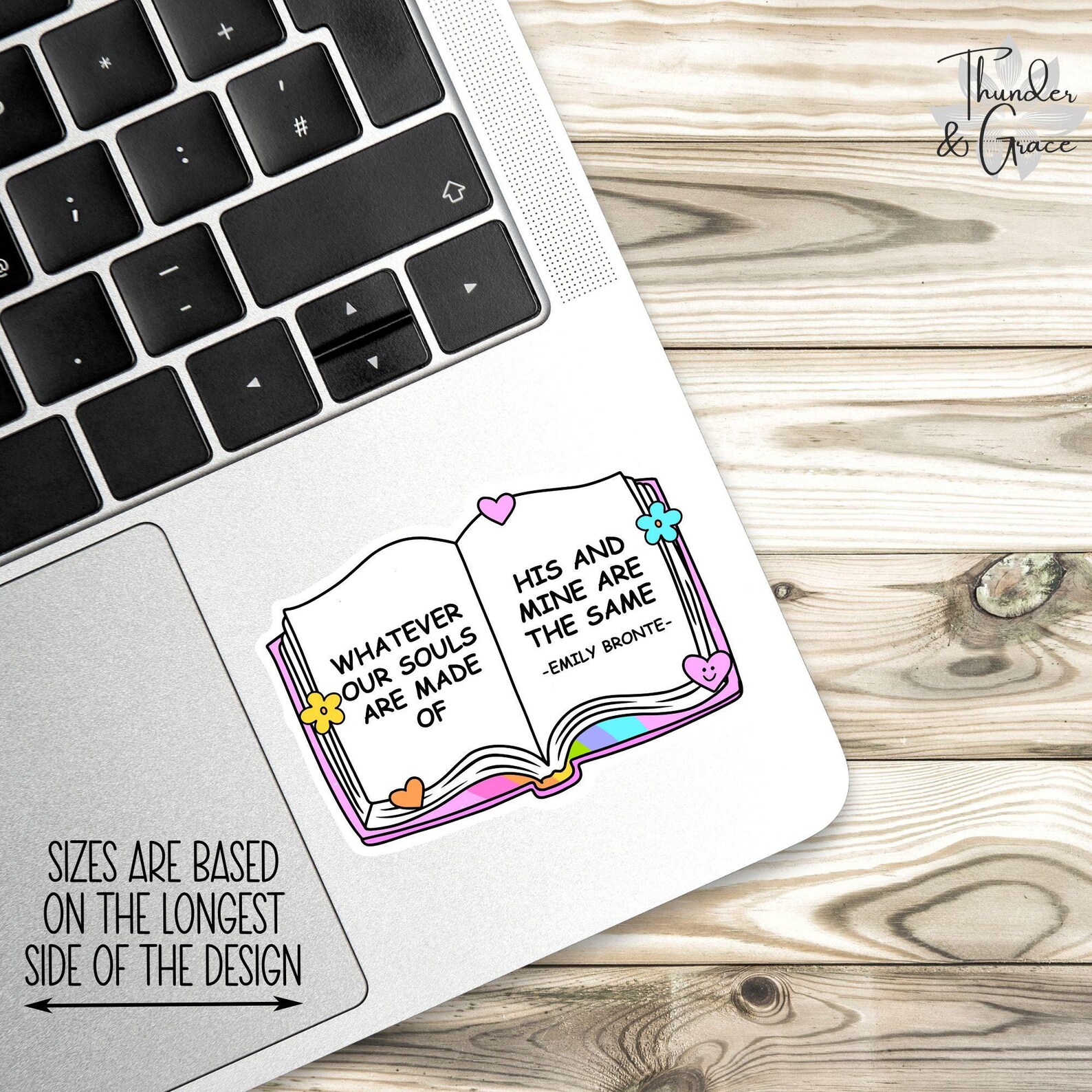 Bookish Sticker, Whatever Our Souls Are Made of Sticker, Book Lover ...