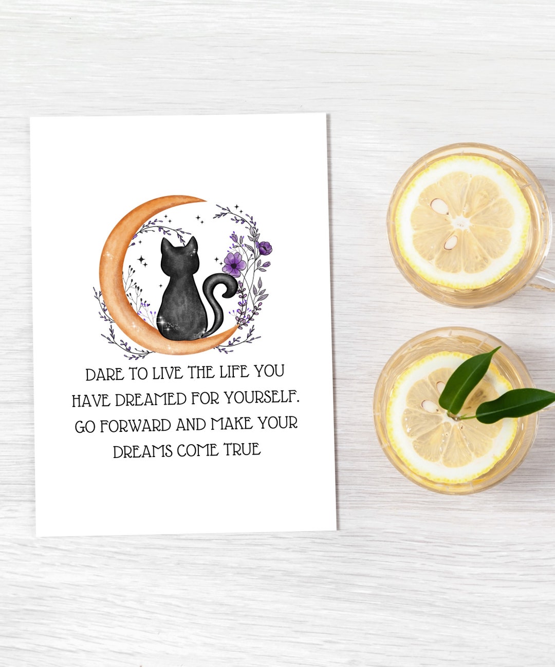 Dare to Live Greeting Card Inspirational Emerson Quote Print Gifts for ...