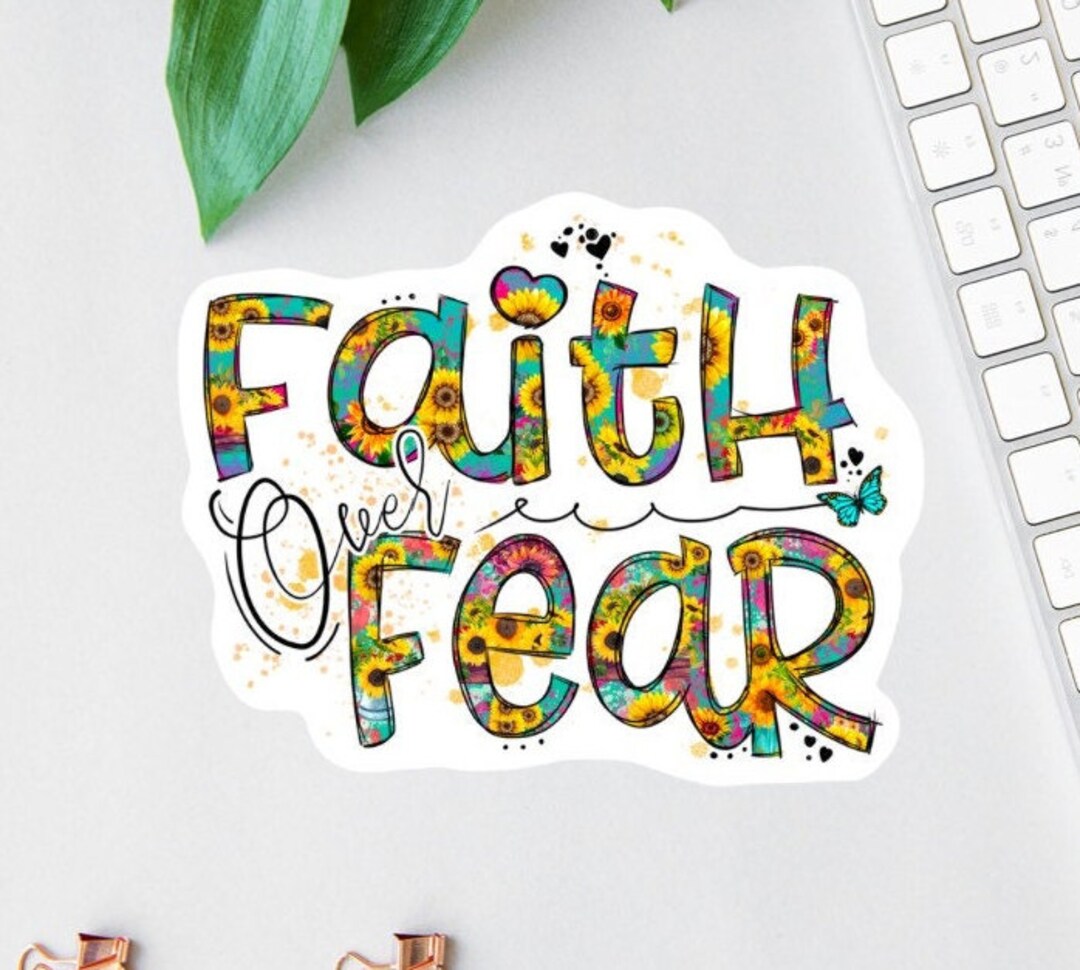 Faith Over Fear Sticker, Bible Sticker Pack, Faith Stickers, Religious ...