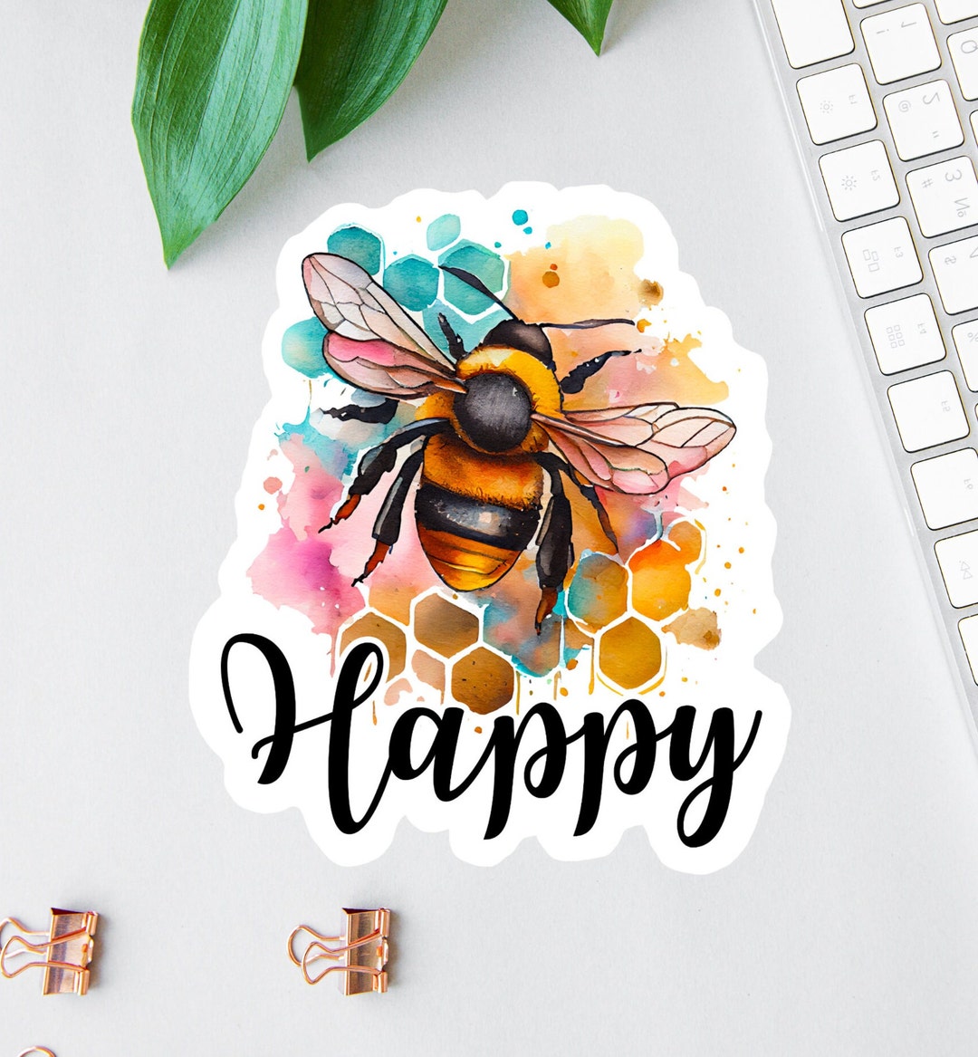 Be Happy Stickers for Laptops, Water Bottles, Kindness Sticker ...