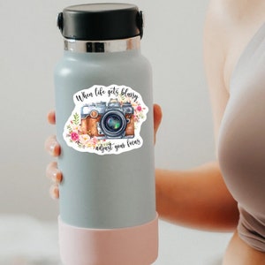 When Life Gets Blurry Sticker, Affirmation Sticker, Clear Laptop ...