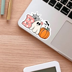 Cute Ghost Sticker | Cute Halloween Laptop Sticker | Colorful Water ...