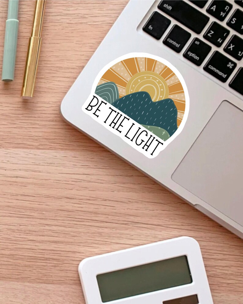 Be the Light Sticker, Affirmation Stickers, Laptop Sticker, Water ...
