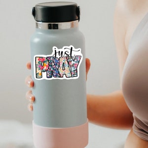 Just Pray Sticker, Bible Sticker Pack, Faith Stickers, Religious Decal ...