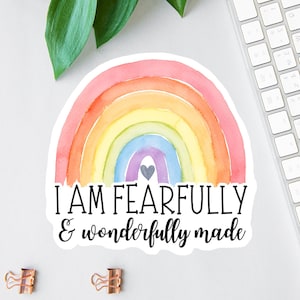 I Am Fearfully and Wonderfully Made Sticker, Affirmation Stickers ...