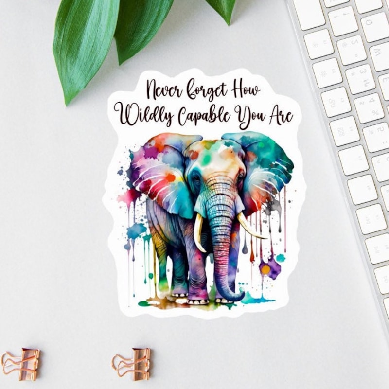 Pack of Elephant Stickers - Etsy