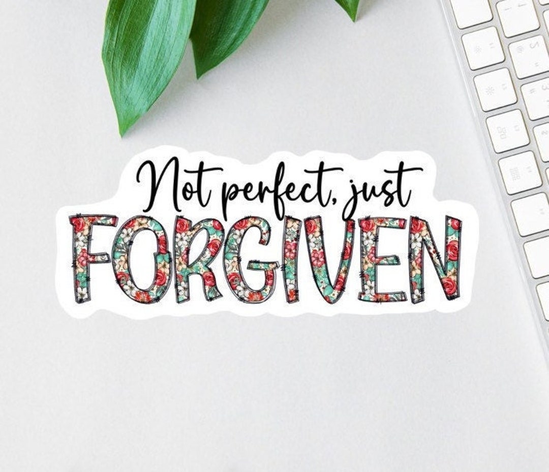 Forgiven Sticker, Affirmation Stickers, Laptop Sticker, Water Bottle ...