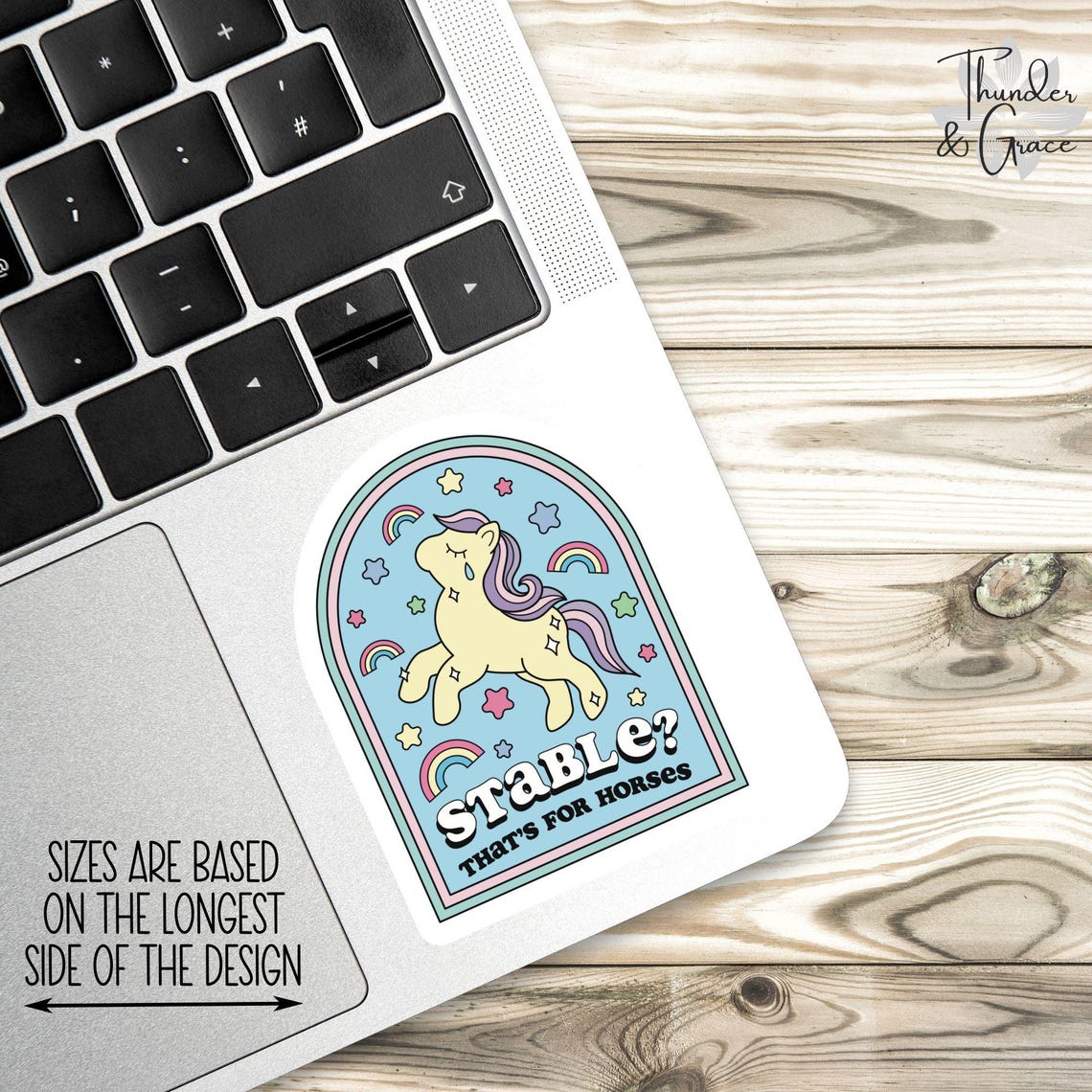 Stable? That's for Horses! Sticker, Retro Horse Sticker, Anxiety ...