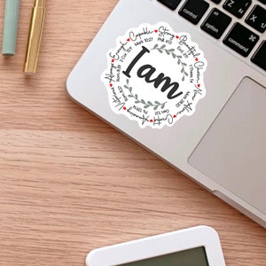 I Am Sticker, Affirmation Stickers, Clear Laptop Sticker, Water Bottle ...
