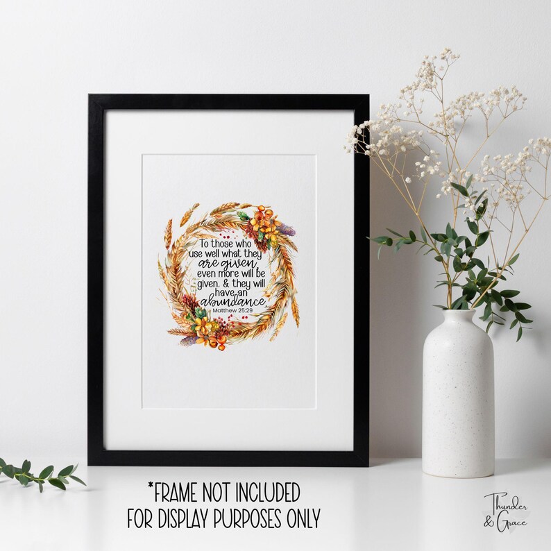 To Those Who Use Well What They Are Given Greeting Card/print: Bible ...