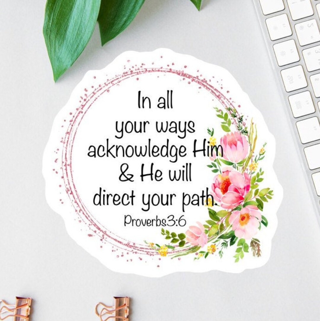 Proverbs Sticker, Affirmation Stickers, Laptop Sticker, Water Bottle ...