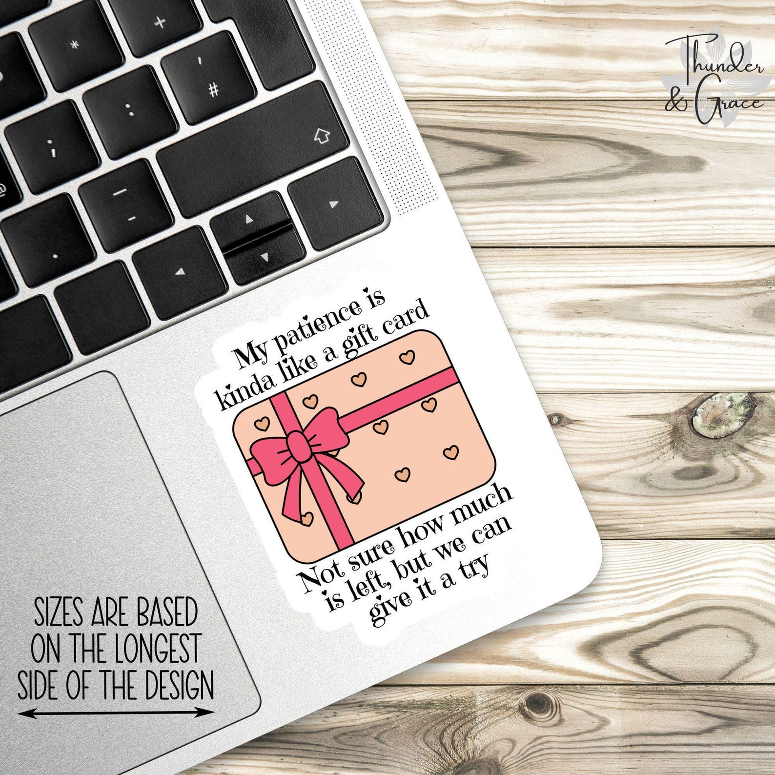 Patience Like A Gift Card Sticker or Magnet, Anxiety Sticker, Sarcastic ...