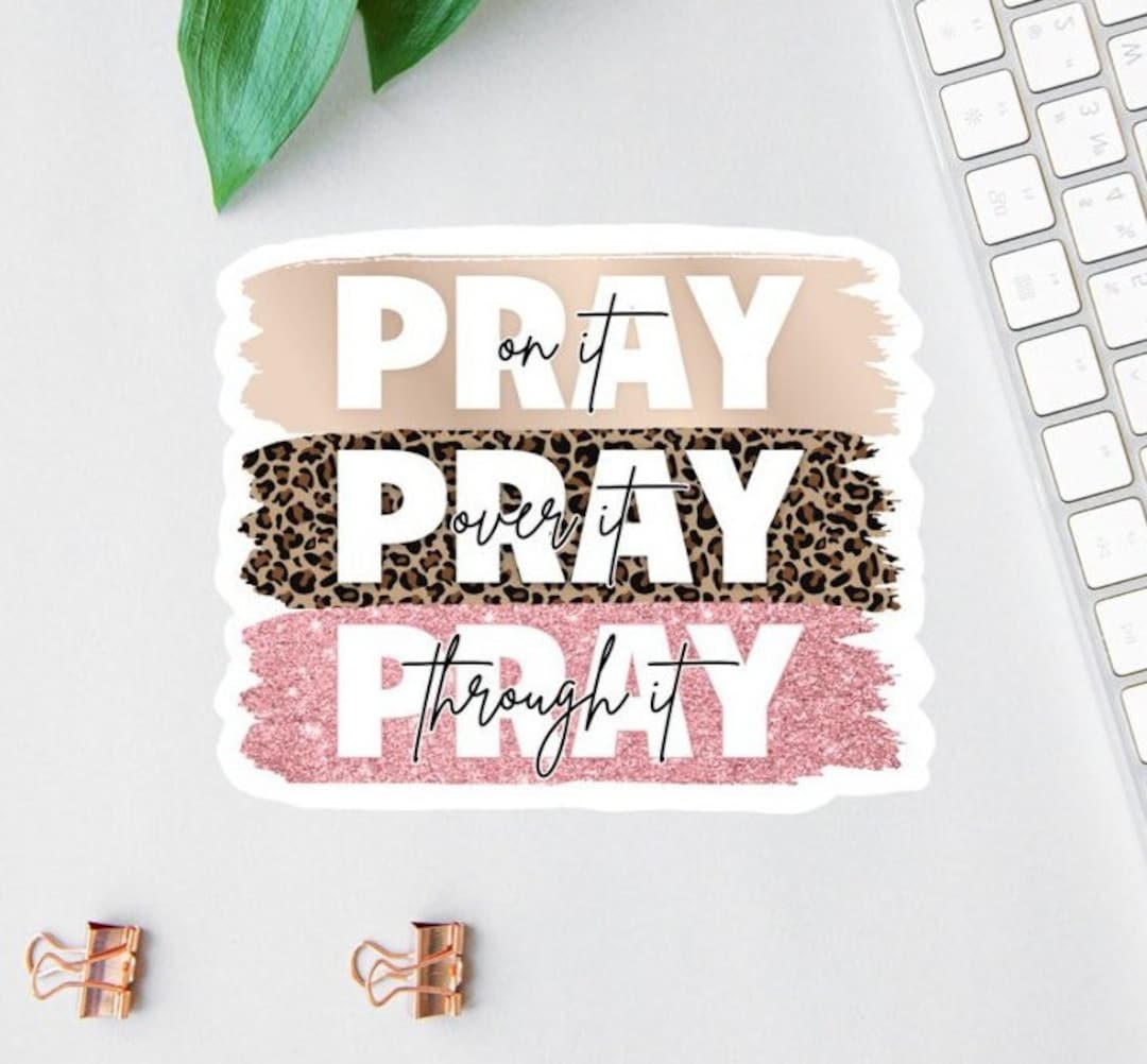Pray on It Sticker, Bible Sticker Pack, Faith Stickers, Religious Decal ...