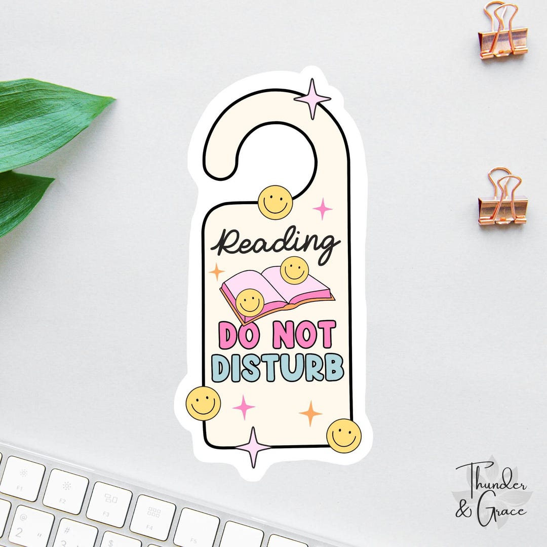 Do Not Disturb Reading Sticker, Bookish Sticker, Booktrovert Sticker ...
