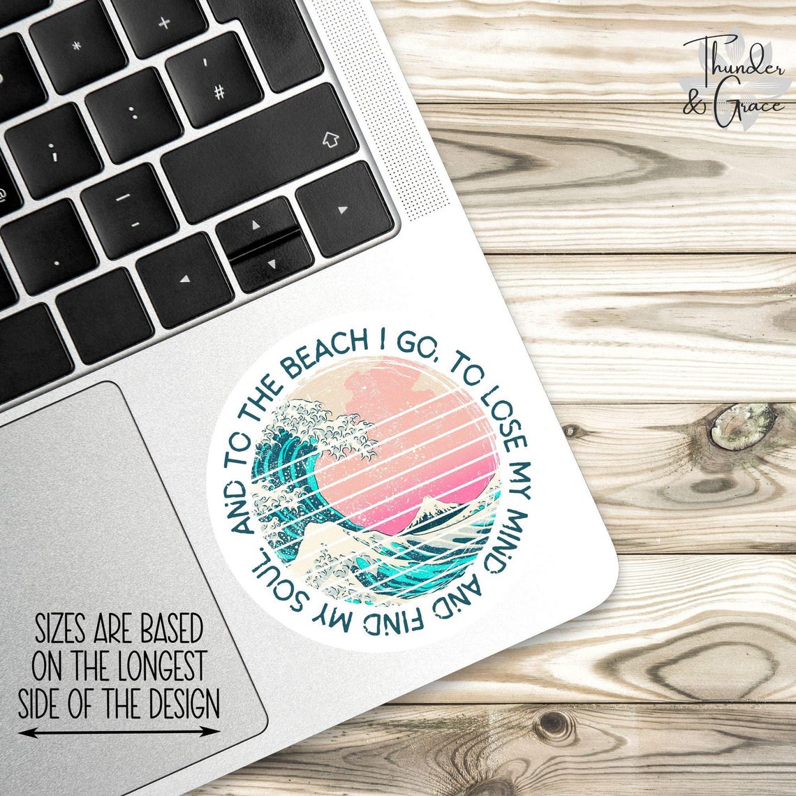 To the Beach I Go Sticker, Beach Sticker, John Muir Quote, Ocean Waves ...