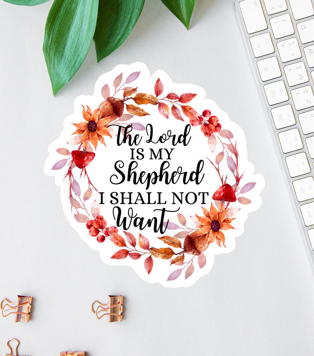 The Lord is My Shepherd Sticker, Bible Sticker Pack, Faith Sticker ...