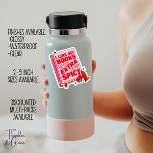 My Books Extra Spicy Sticker, Bookish Sticker, Bookstagram Sticker ...