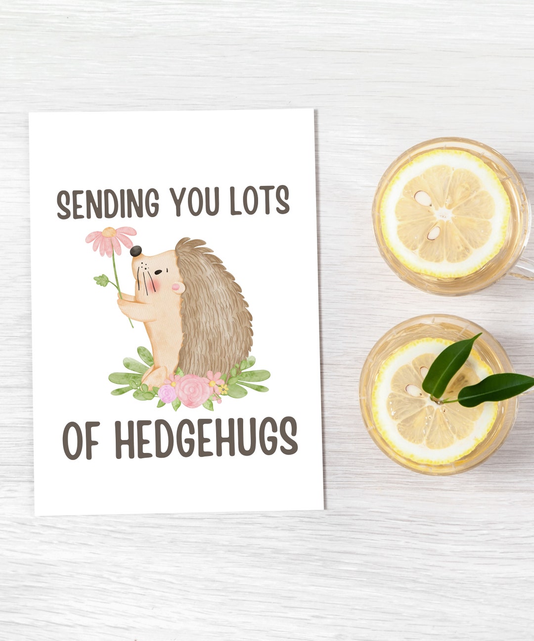Encouraging Greeting Card for Hedgehog Lovers | "sending Lots of ...
