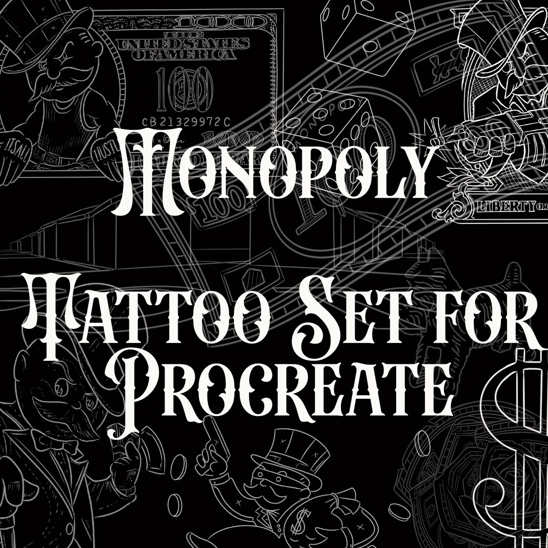 Buy Monopoly Procreate Tattoo Set 60+ Designs Online in India - Etsy