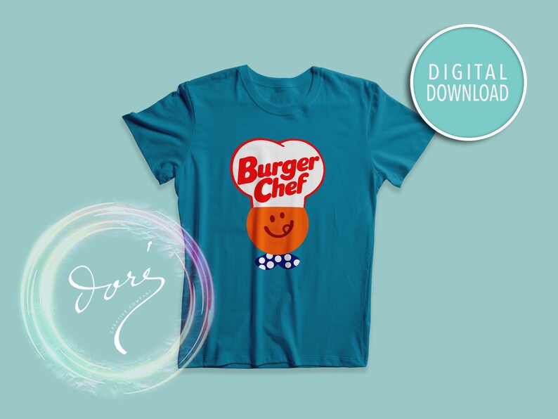 Burger Chef Retro Logos PNG SVG for Cricut Printable Art. Sublimation ...