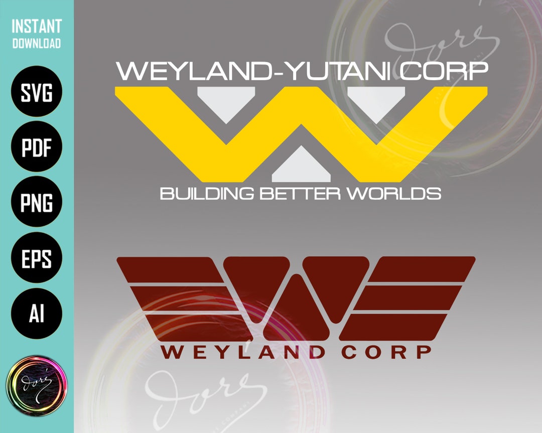 2 Weyland Yutani Alien Aliens Logos T-shirt PNG SVG for Cricut ...