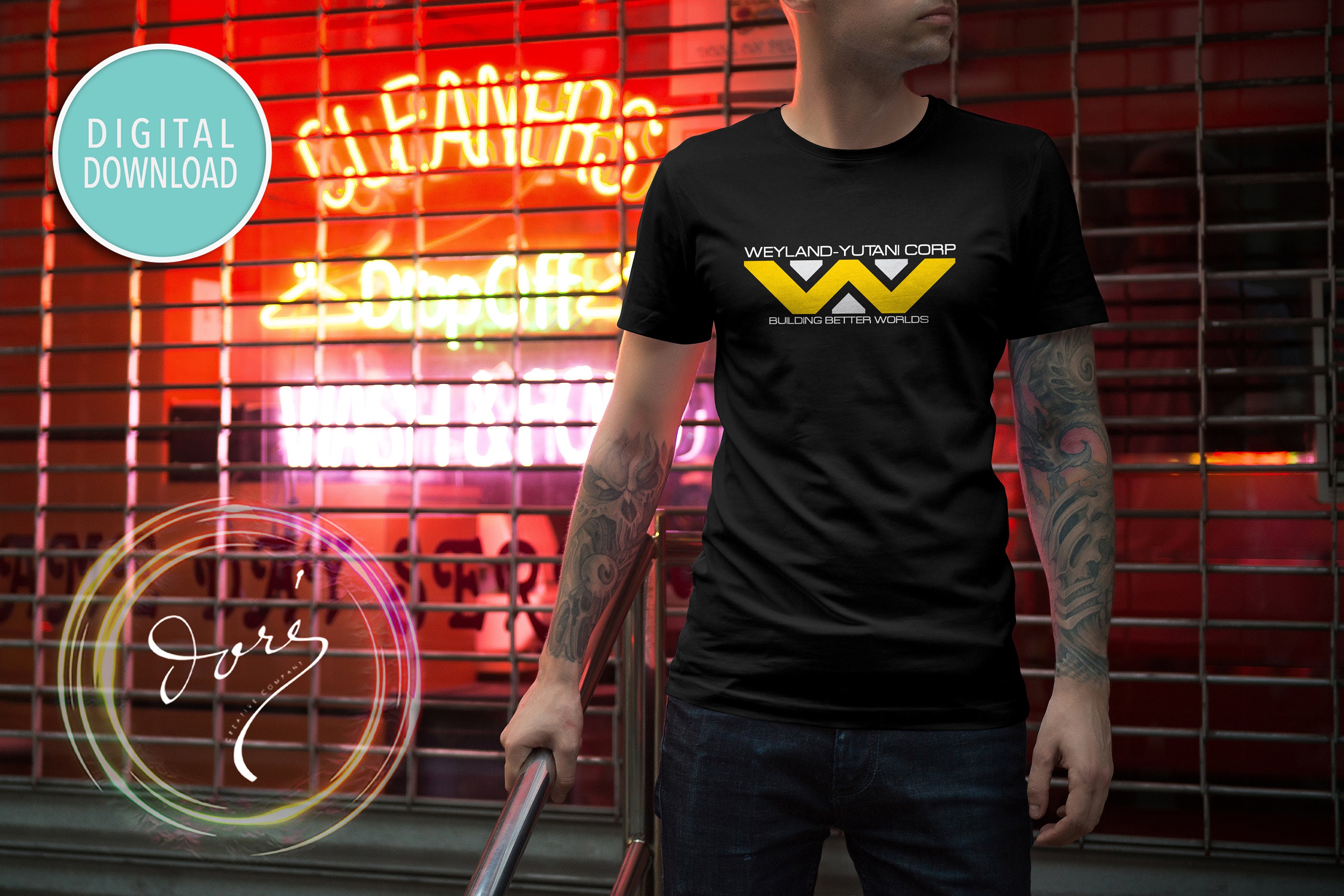 2 Weyland Yutani Alien Aliens Logos T-shirt PNG SVG for Cricut ...