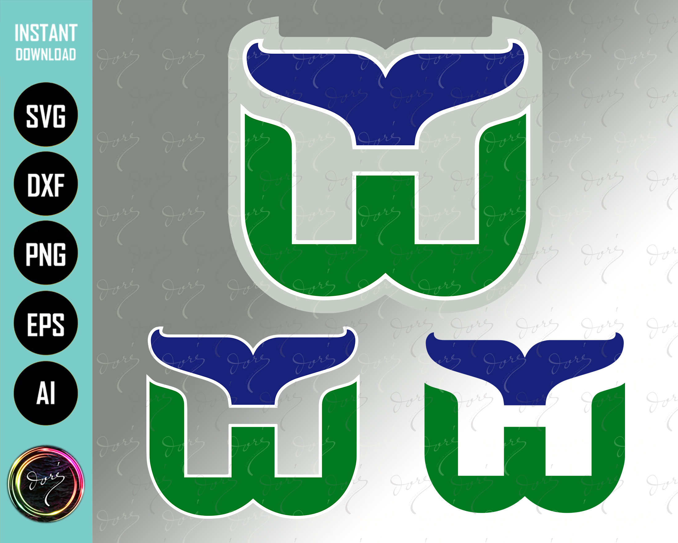 Classic Whalers Hockey Logo PNG SVG for Cricut Printable Art ...