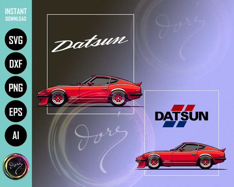 Datsun 280Z PNG SVG for Cricut Printable Art. Sublimation Design ...