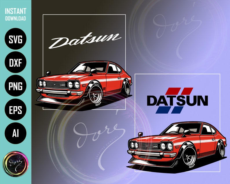 Datsun 240K GT PNG SVG for Cricut Printable Art. Sublimation Design ...