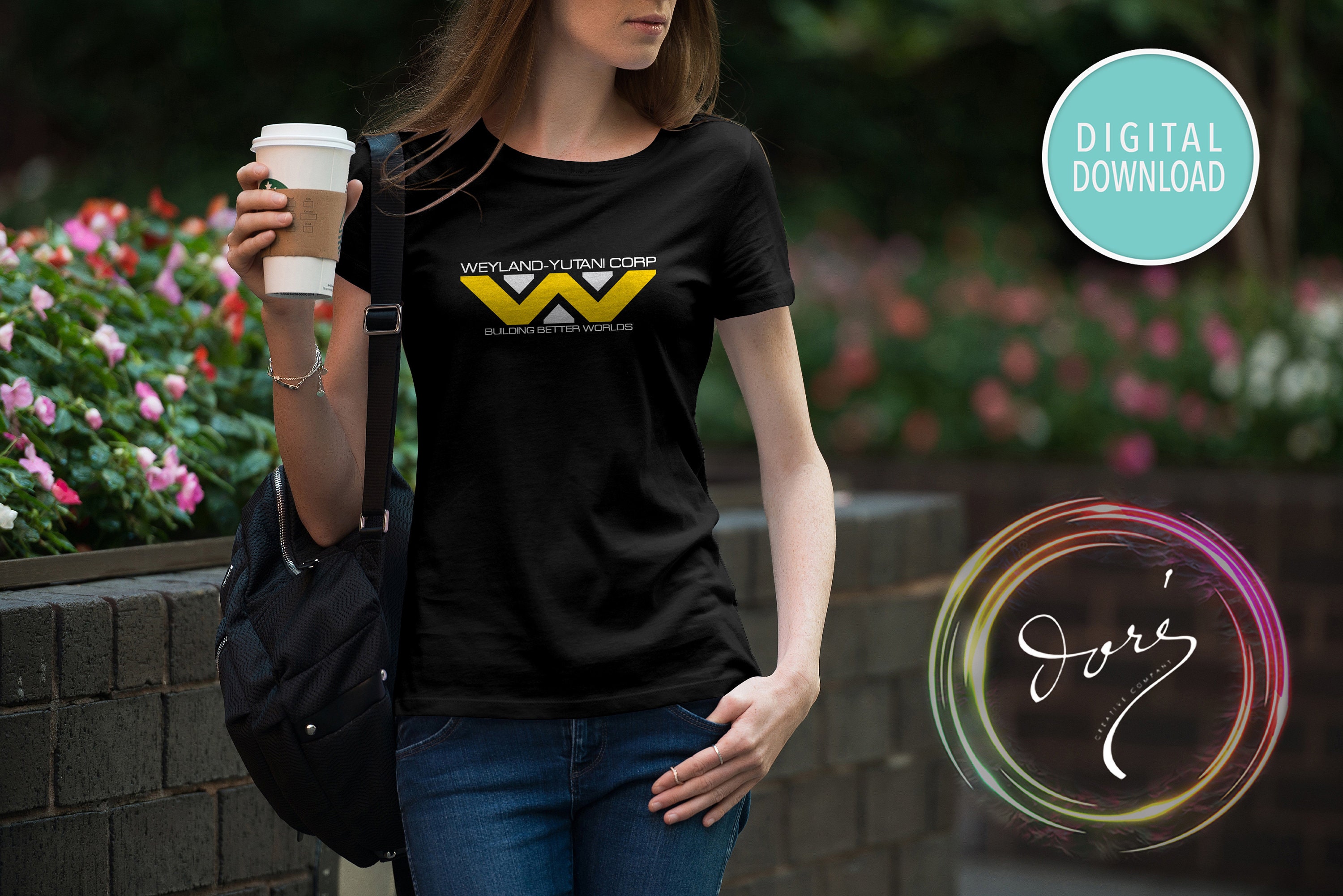 2 Weyland Yutani Alien Aliens Logos T-shirt PNG SVG for Cricut ...