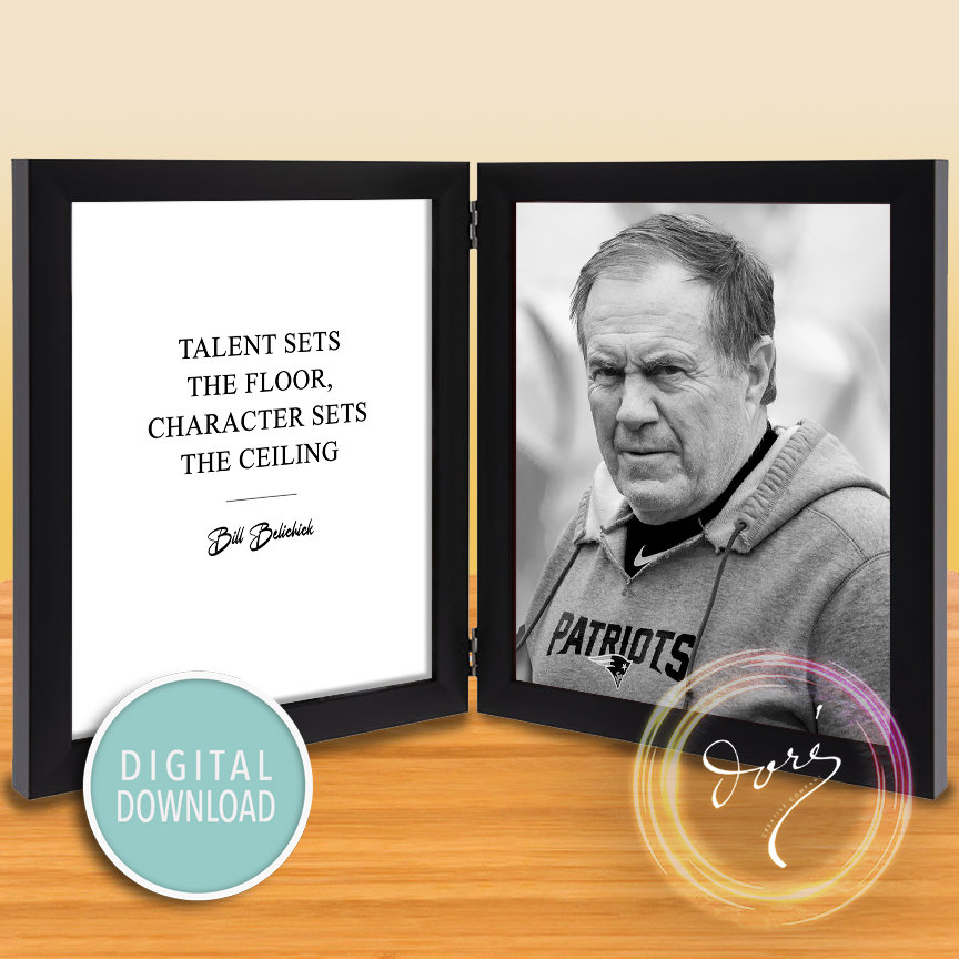 Office Printable Wall Art Bill Belichick New England Patriots ...