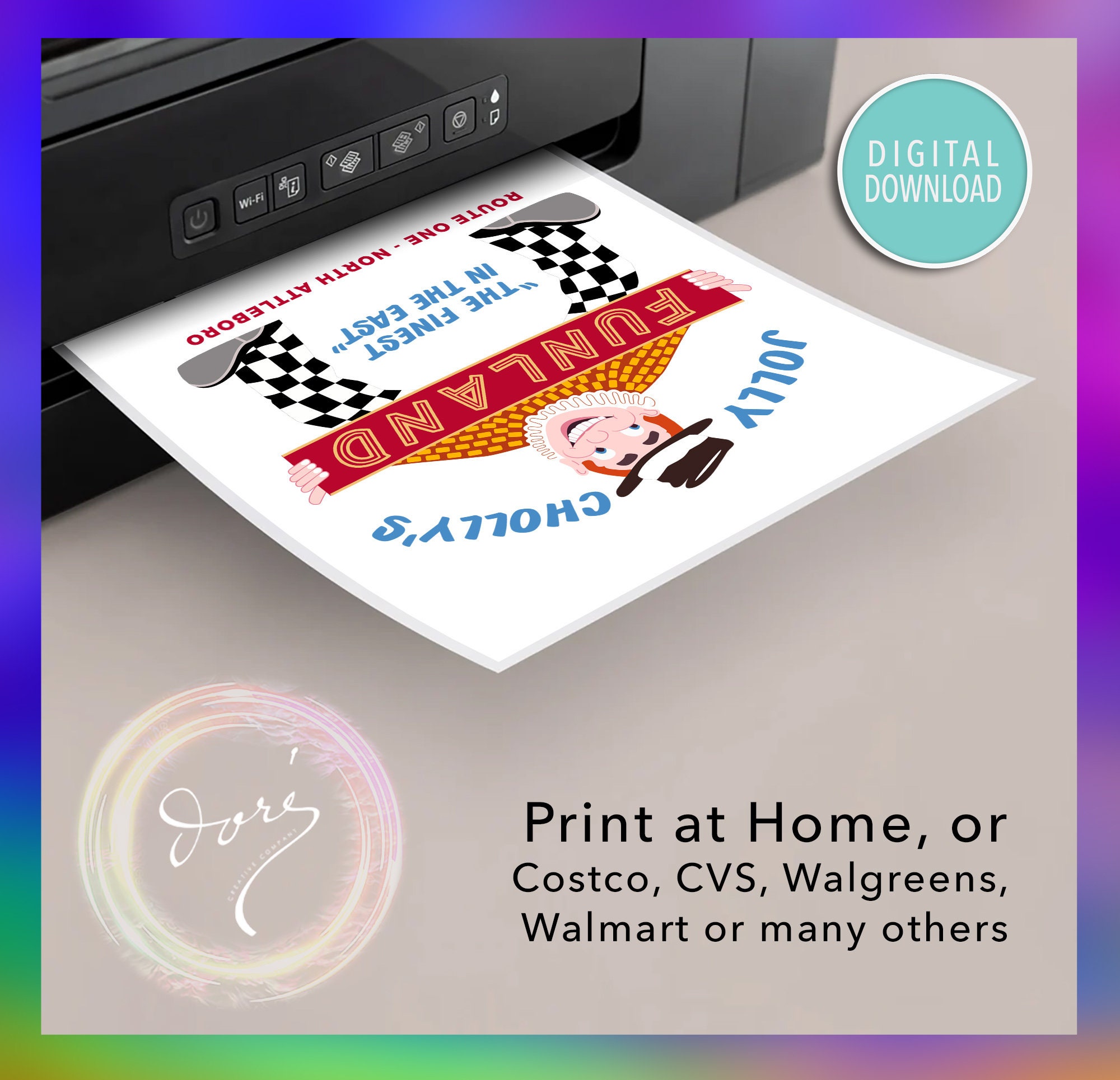 Jolly Cholly's Amusement Park Logo PNG SVG for Cricut Printable Art ...