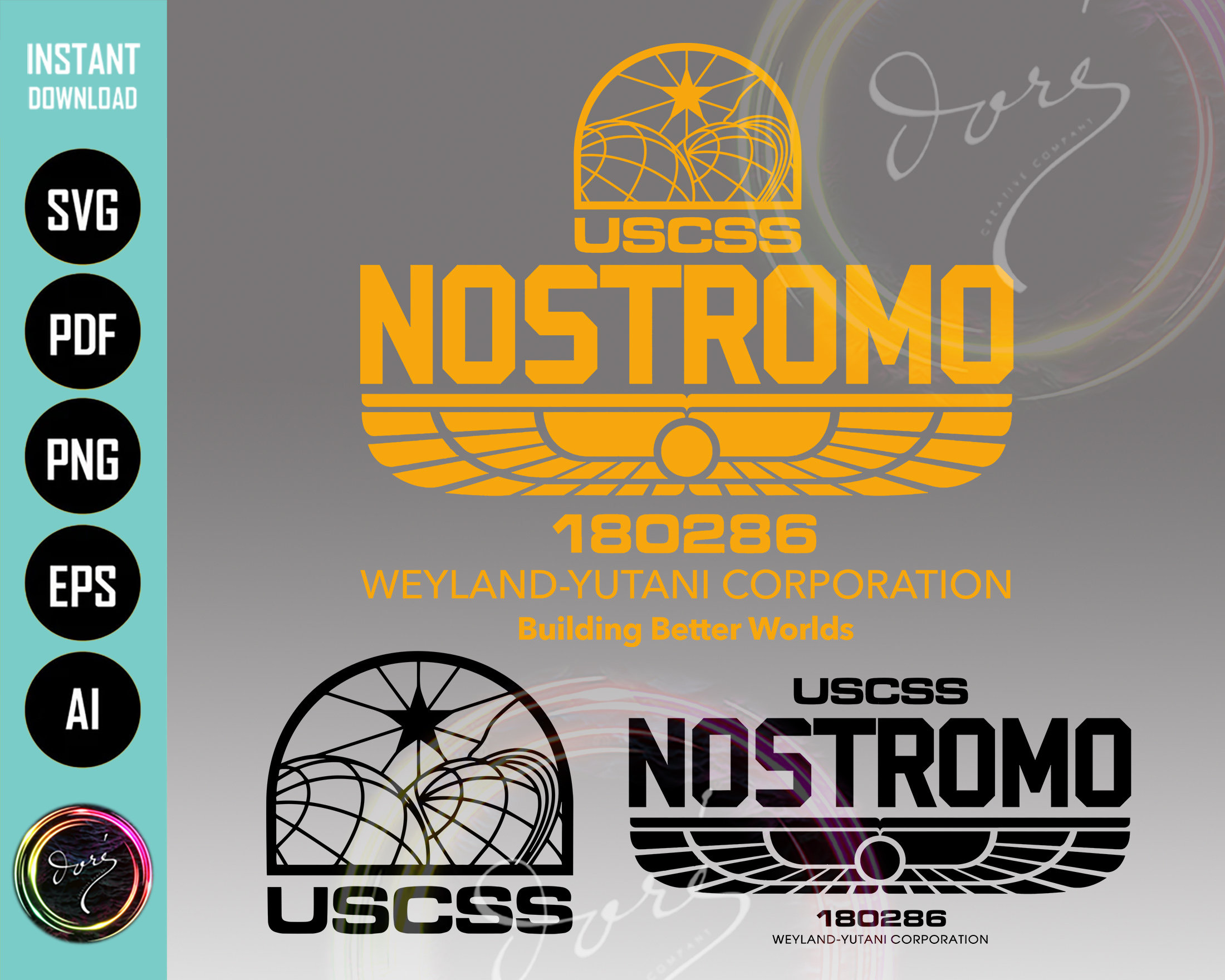3 Nostromo Alien Aliens Logos T Shirt Png Svg For Cricut Printable Art