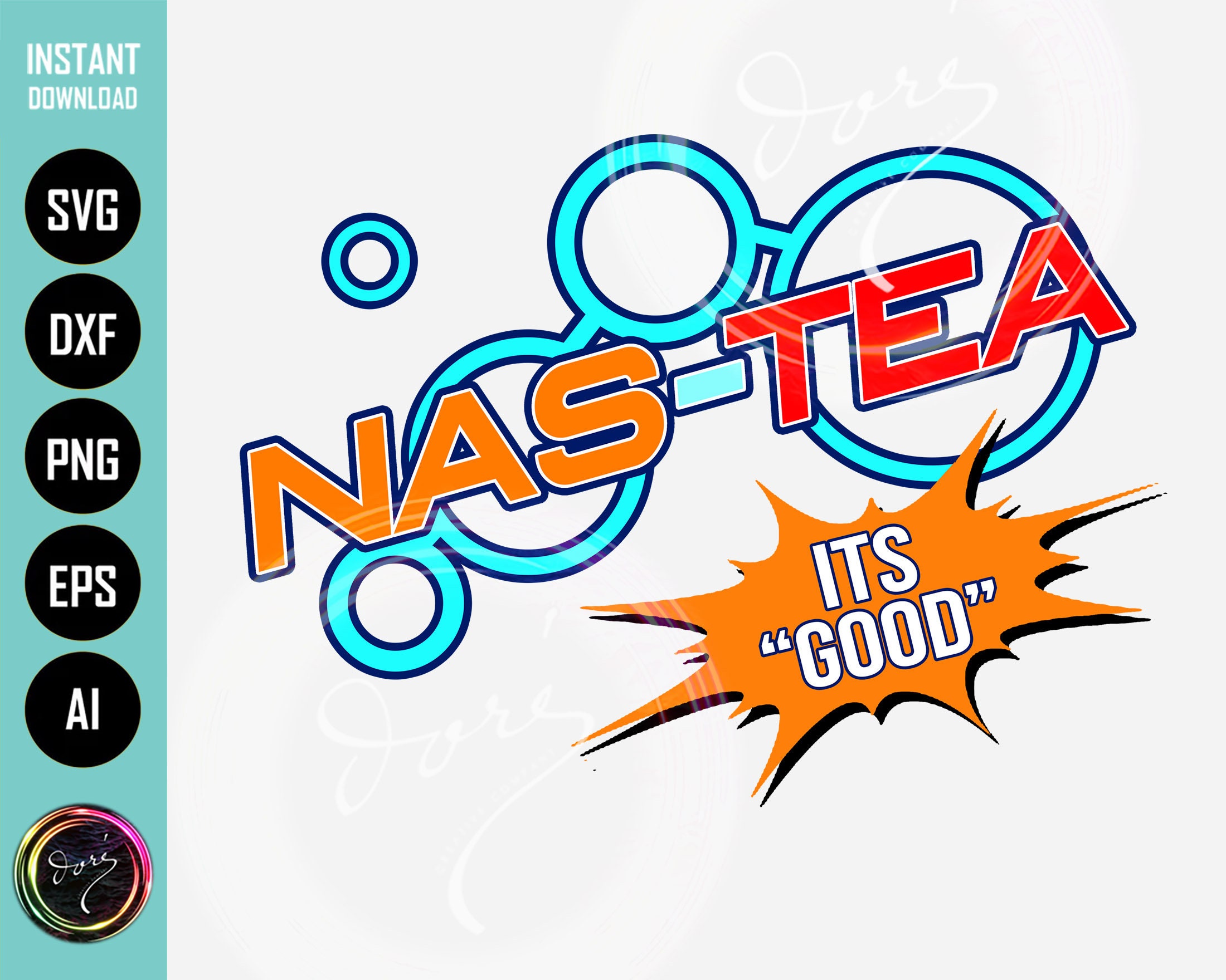 Nas-tea Parody Logo T-shirt PNG SVG DXF for Cricut Printable - Etsy
