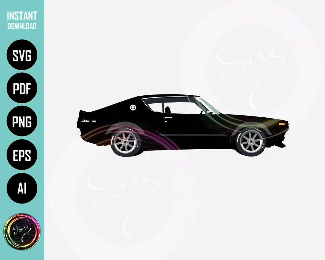 Datsun 240K GT PNG SVG for Cricut Printable Art. Sublimation Design ...