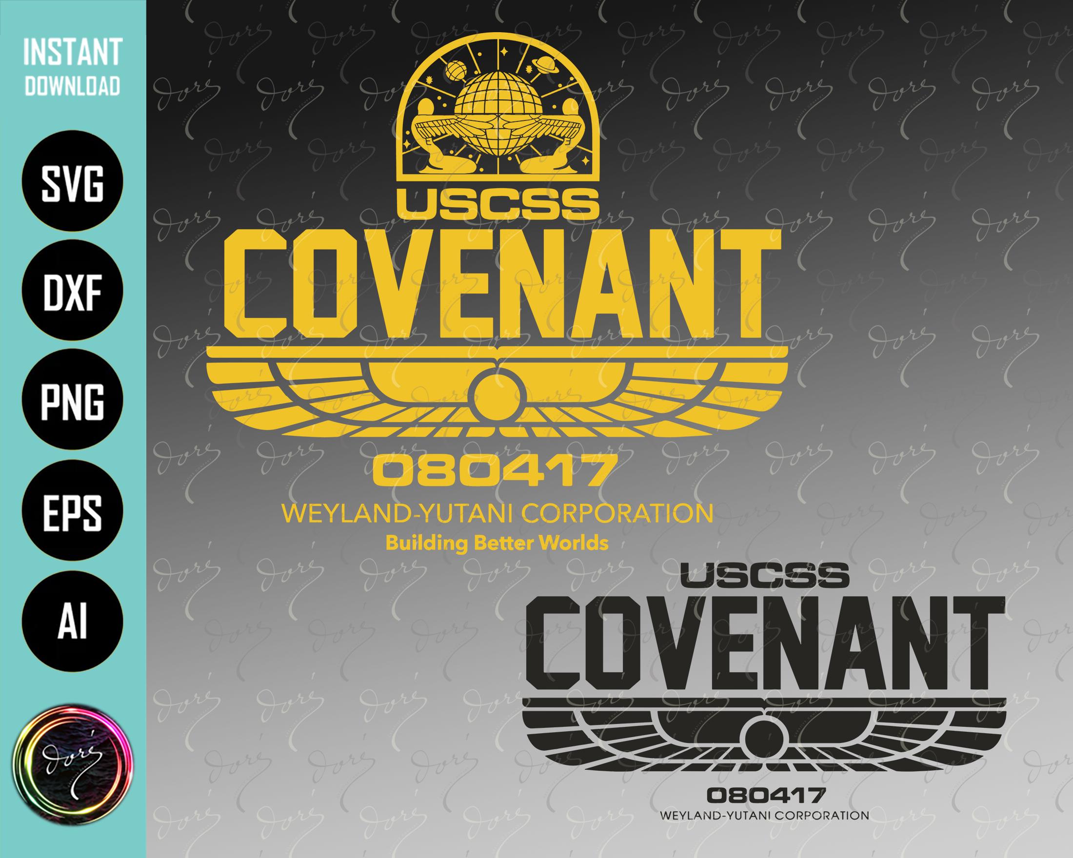 2 Covenant Alien Aliens Logos T-shirt PNG SVG for Cricut Printable Art ...