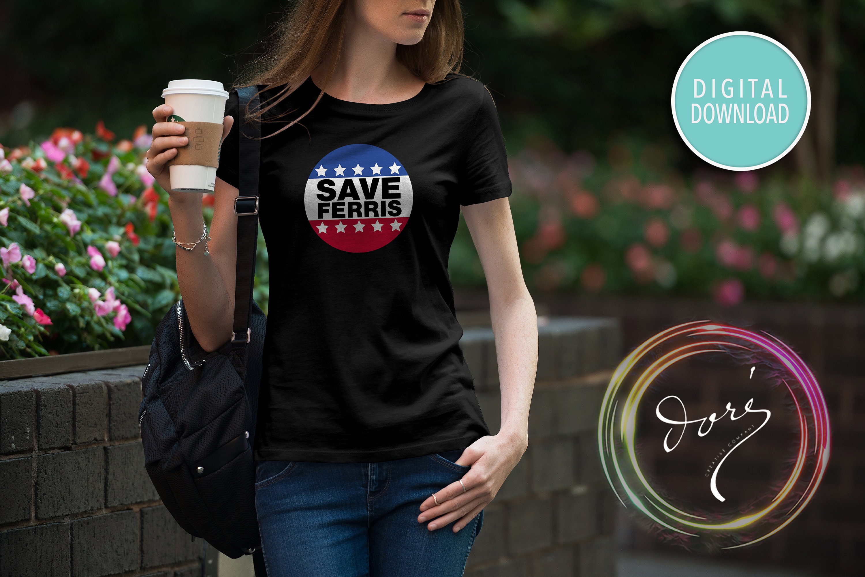 Classic Save Ferris T-shirt Logo PNG SVG for Cricut Printable Art ...