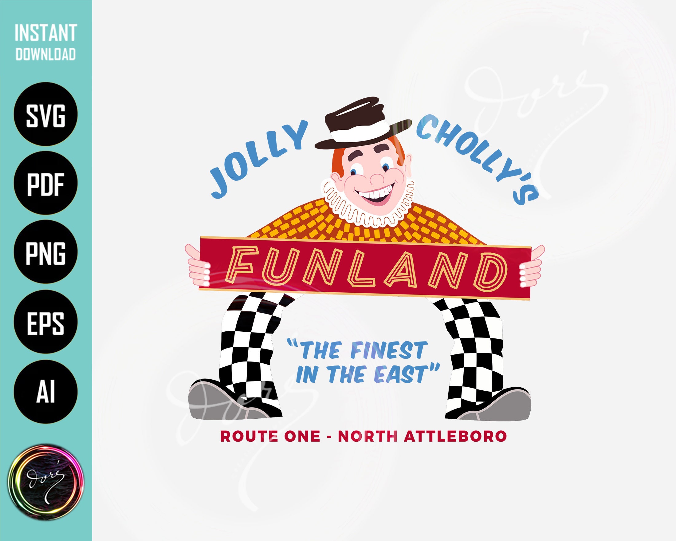 Jolly Cholly's Amusement Park Logo PNG SVG for Cricut Printable Art ...