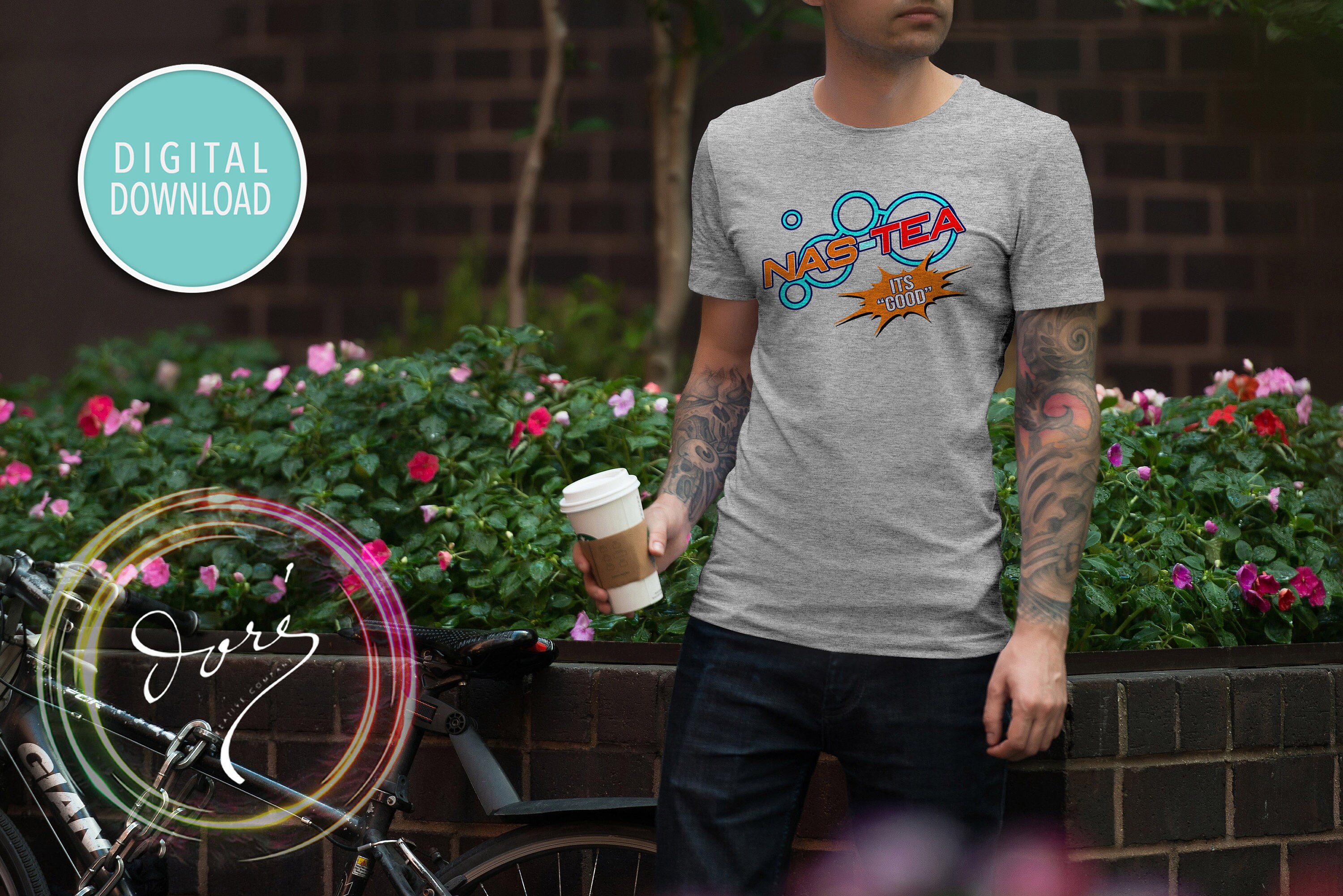 Nas-tea Parody Logo T-shirt PNG SVG DXF for Cricut Printable Art ...