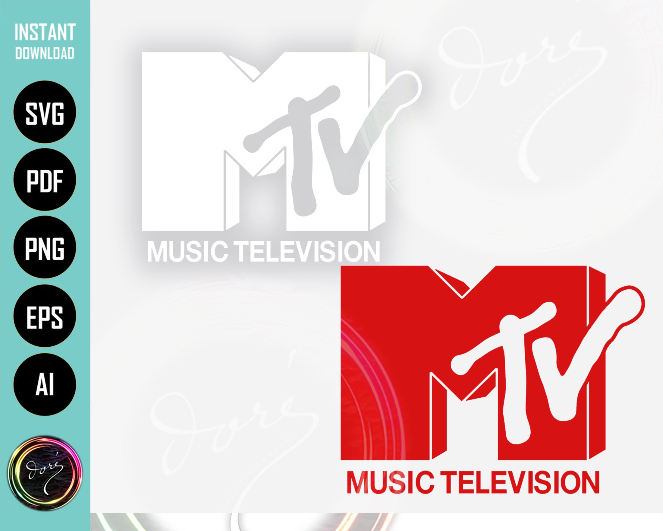 Classic Music Television Mtv Logo PNG SVG for Cricut Printable Art ...