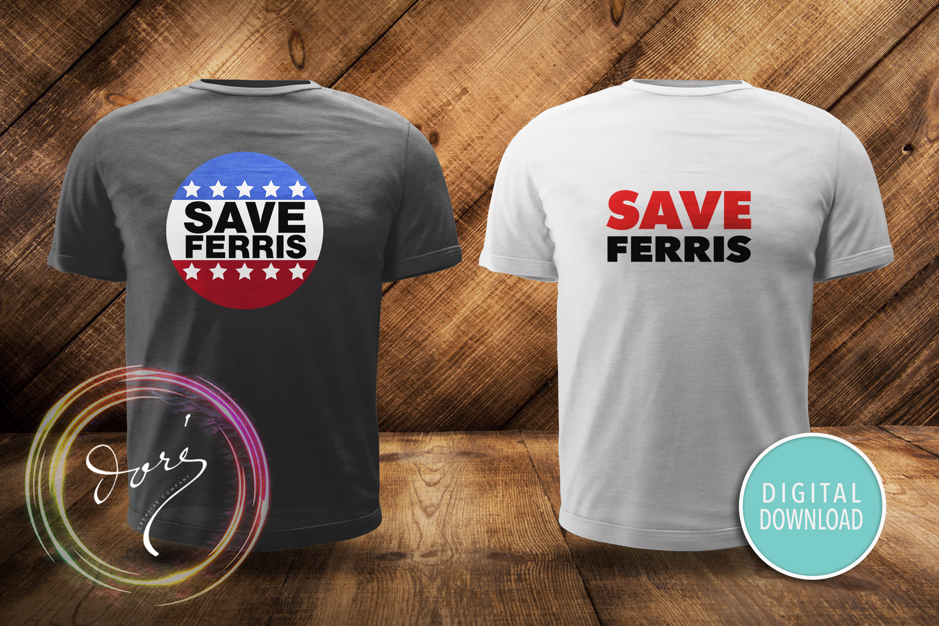 Classic Save Ferris T-shirt Logo PNG SVG for Cricut Printable Art ...