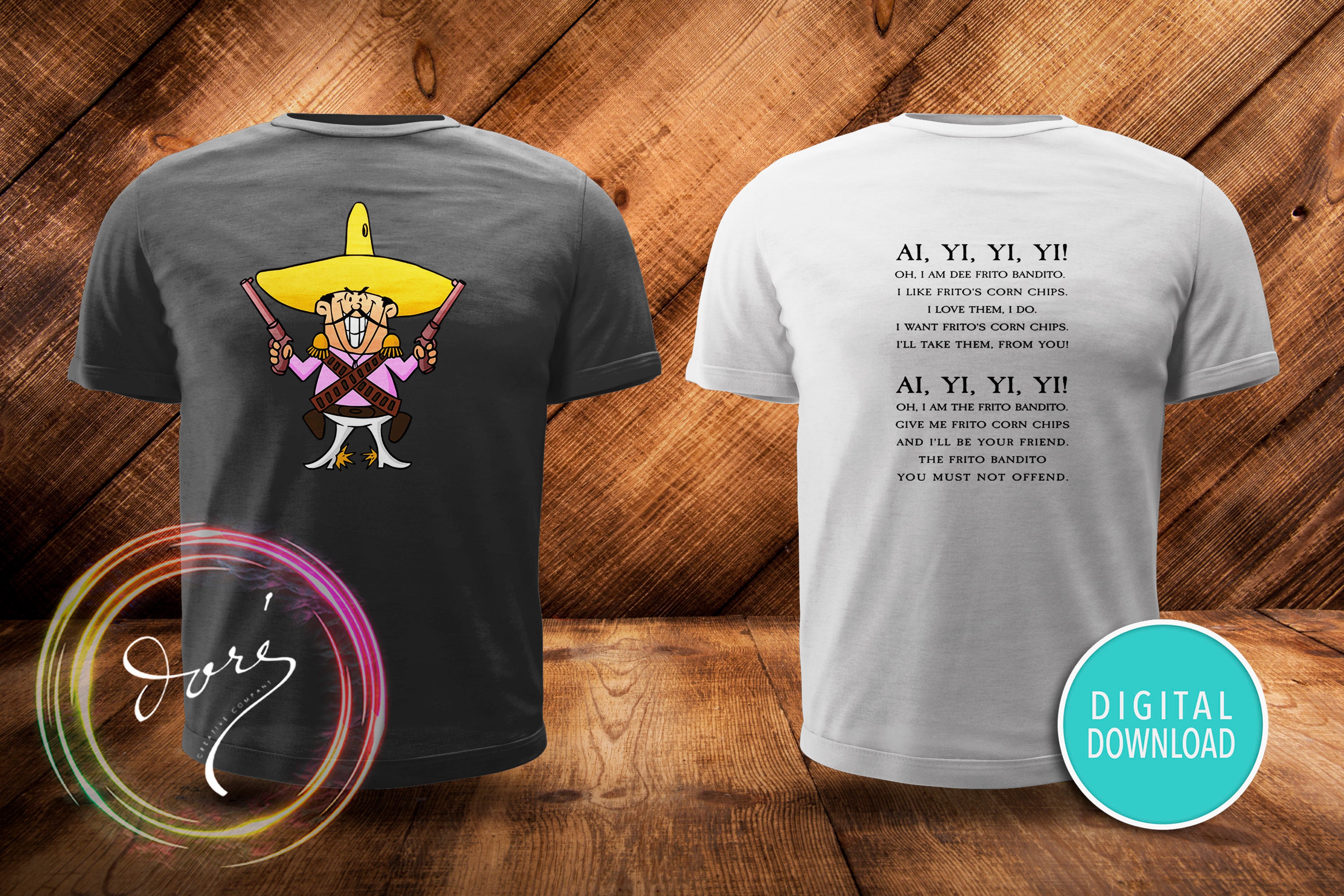 Frito Bandito Logo Pack PNG SVG for Cricut Printable Art. - Etsy