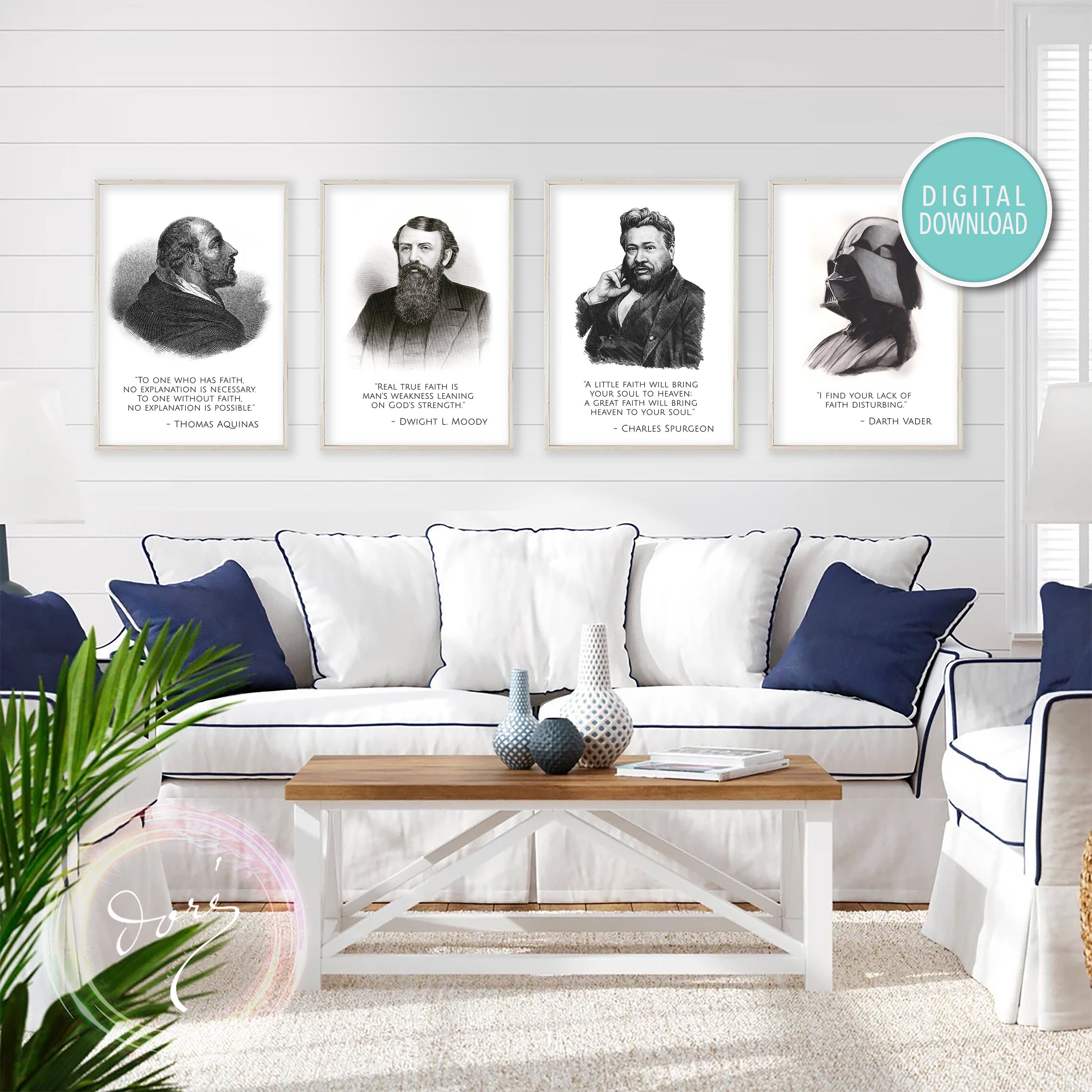Printable Wall Art 4 Panel Inspirational Posters on Faith - Etsy