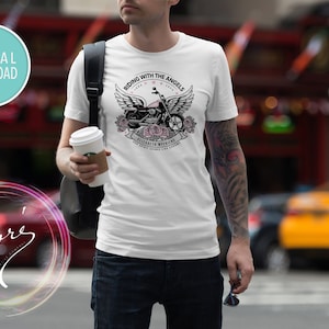 Riding With the Angels Motorcycle Bikers Memorial PNG SVG for DIY ...