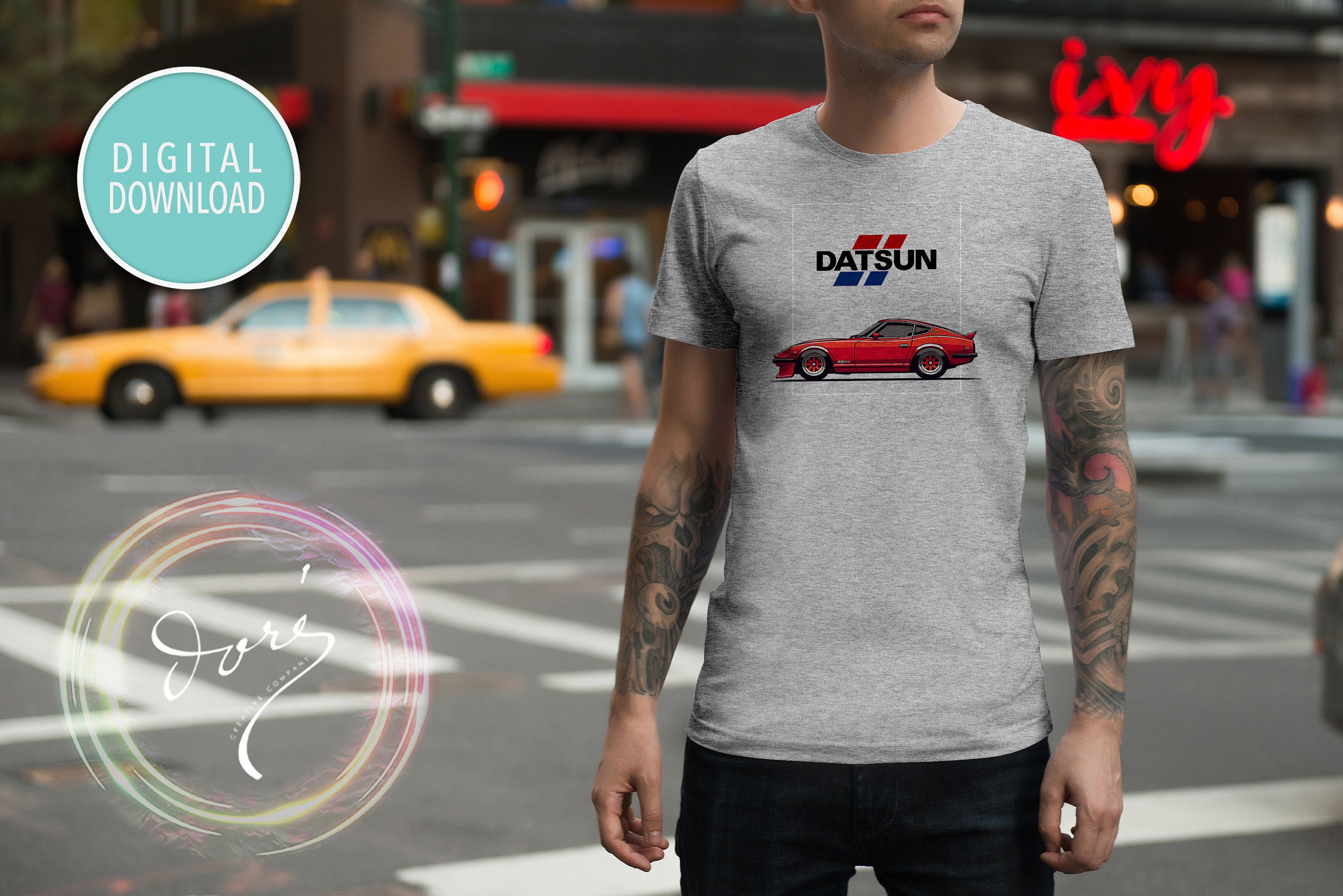 Datsun 280Z PNG SVG for Cricut Printable Art. Sublimation Design ...